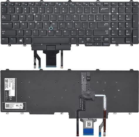 Wefly Laptop Keyboard Compatible For Dell Latitude 5550 5580 5590 5591 Series P N 0383d7 383d7