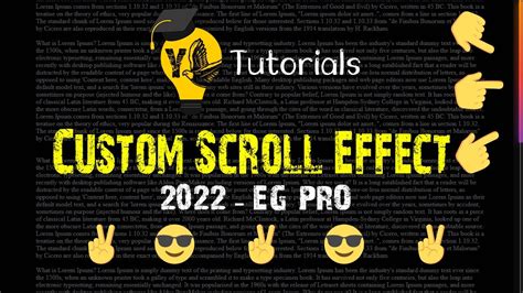 Arabic And English Tutorials Custom Scroll Effect Youtube