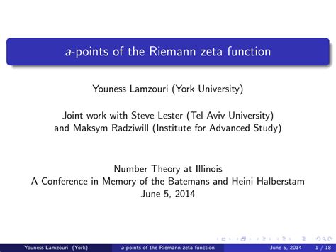A Points Of The Riemann Zeta Function
