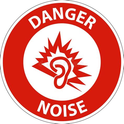 Danger Noise Symbol Sign On White Background Stock Vector