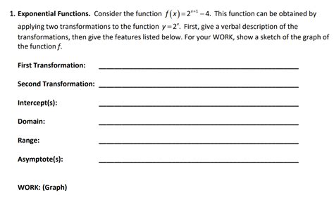 Solved Exponential Functions Consider The Function