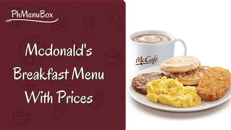 Mcdonalds Breakfast Menu Philippines Breakfast Delivery Mcdonalds