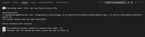 Problems Running Task In VSCODE To Build With G Microsoft Vscode Cpptools Discussion