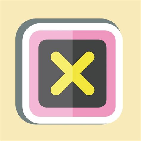 Premium Vector Sticker Delete Button Related To Delete Symbol Simple Design Illustration