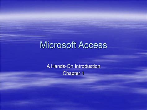 Ppt Microsoft Access Powerpoint Presentation Free Download Id4957745