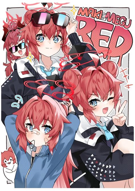 Maki Megu And Nazomaki Blue Archive Drawn By Shiromoca Danbooru