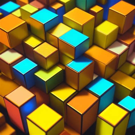 Premium Ai Image Colorful 3d Cubes Background