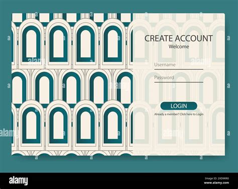 Account Sign Up And Password Form Page Login Ui Ux Design Concept