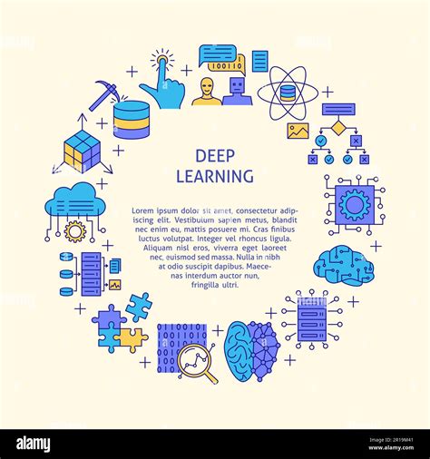 Computer Deep Learning Round Banner With Place For Text Neural Network Machine Learning
