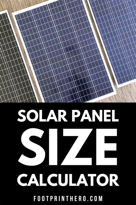 Solar Panel Size Calculator Find The Right Panel Size