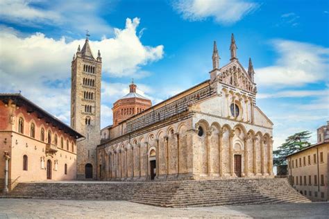 Massa Marittima San Cerbone Duomo Cathedral Tuscany Italy Stock