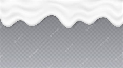 Premium Vector Dripping Creamy Liquid Yogurt Or Melted Ice Cream