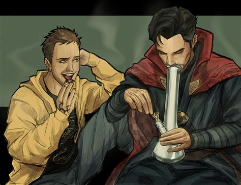 Doctor Strange And Jesse Pinkman Marvel And 2 More Drawn By Titojefie