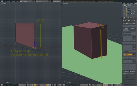 How To Snap Vertices To Inclined Plane Modeling Blender Artists Community
