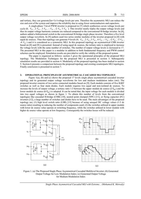 Single Phase Asymmetrical Cascaded Mli With Extreme Output Voltage