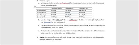 Solved Exercise Kitchen Calculator Create The Following Chegg