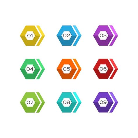 Premium Vector Flat Arrow Colorful Bullet Point