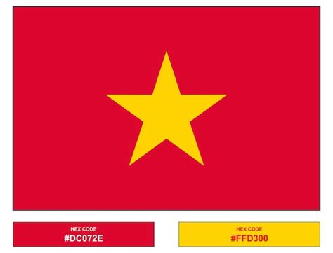Premium Vector Vector And Hex Code Nation Flag Of Vietnam