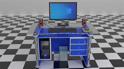 Computer Setup 3d Model Animated Cgtrader
