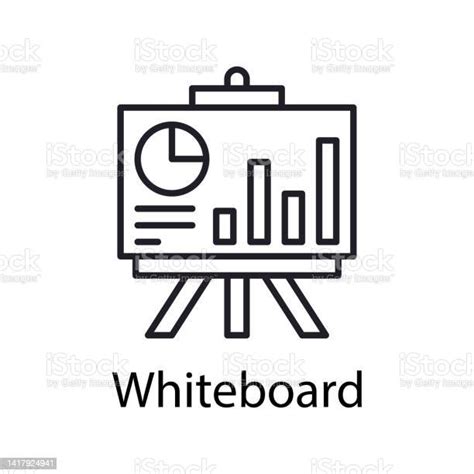 화이트보드 벡터 개요 아이콘 디자인 그림입니다 흰색 배경 Eps 10 파일에 기타 기호 브레인스토밍에 대한 스톡 벡터 아트 및 기타 이미지 브레인스토밍 하얀 칠판