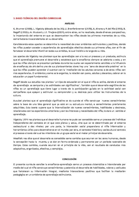 Bases Teóricas Del Diseño Curricular 3 Bases TeÓricas Del DiseÑo