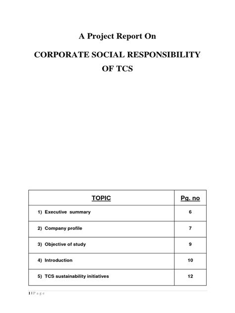 Tcs Csrdocx Corporate Social Responsibility Sustainability