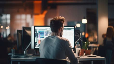 Candid Male Programmer Deeply Engrossed In His Work Showcasing Passion And Focus In The World