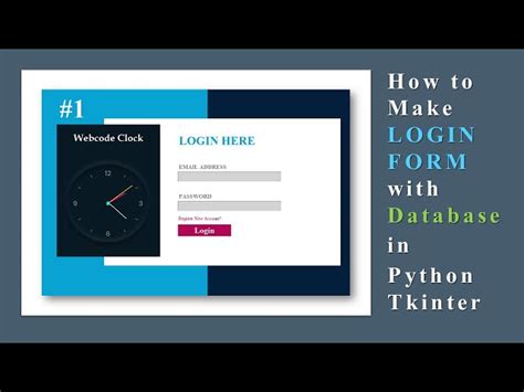 Registration Form Using Tkinter Python 3 Part 2 Database 20 Python