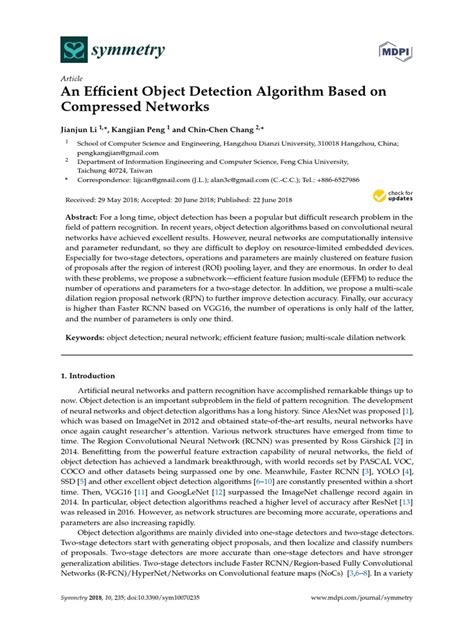 an efficient object detection algorithm based on compressed networks