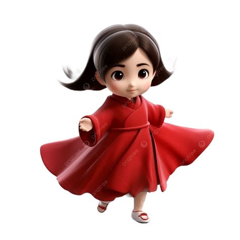 빨간 드레스 귀여운 소녀 클립 아트 흰색 배경 3d 클립 아트 여자 Png 일러스트 및 이미지 에 대한 무료 다운로드 Pngtree