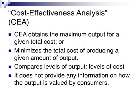 What Is The Difference Between Cost Effectiveness Analysis And Cost