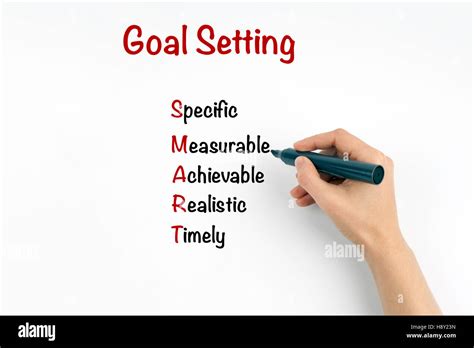 Hand Writing Smart Goal Stock Photo Alamy
