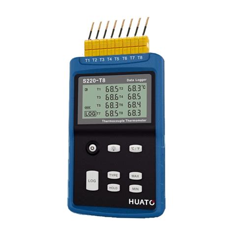 High Precision Channel Thermocouple Data Logger Large LCD Display With Back Light