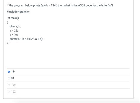 Solved If The Program Below Prints Ab134 Then What Is