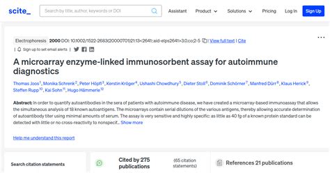 Citation Report A Microarray Enzyme Linked Immunosorbent Assay For