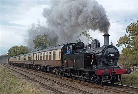Steam Train Picture Of An Lms 0 6 0 Tank 3f Locomotive Photo 47406 On Photograph £0 42 Picclick Uk