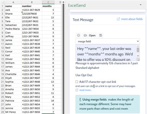 Excelsend Add In For Sms