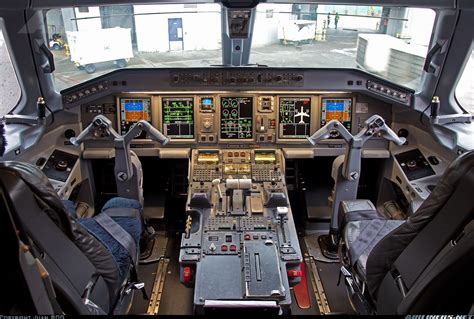 The Cockpit Of An Airplane With Two Pilots