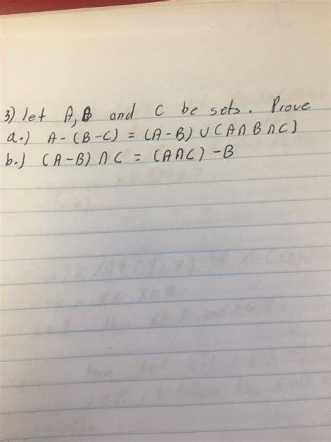 Solved Let A B And C Be Sets Prove A A B C LA B Chegg Com