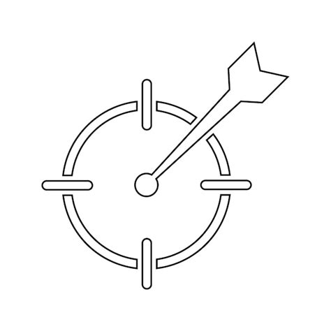 Premium Vector Aim Arrow Target Icon Outline Vector Graphics