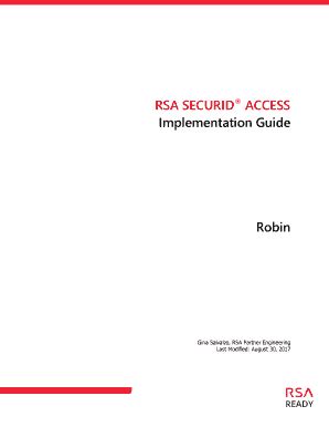 Fillable Online RSA Ready Implementation Guide For RSA SecurID Access Fax Email Print PdfFiller