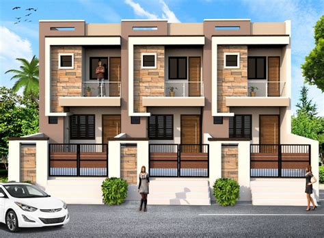 2bhk 4 Meter Front House Elevation In 2024 House Arch Design House Balcony Design House