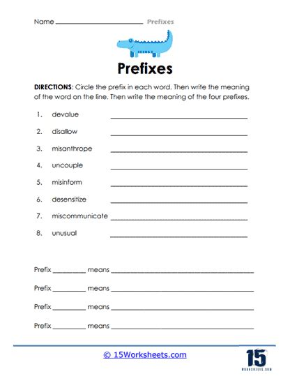 Prefixes Worksheets 15 Worksheets Worksheets Library