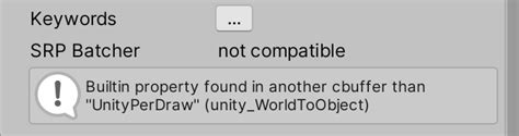 All The Custom Shader Are Not Compatible With Srp Batcher · Issue 42