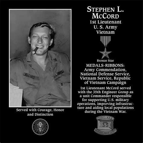 First Lieutenant Stephen L Mccord Mt Soledad Virtual Plaque