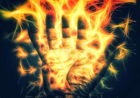 3d illustration synthesizing the effect of an explosion on the gesture