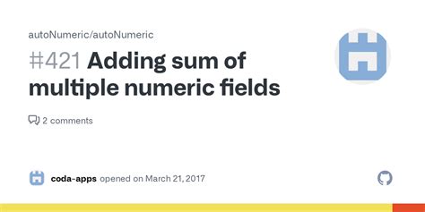 adding sum of multiple numeric fields · issue 421 · autonumeric autonumeric · github
