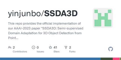 Github Yinjunbossda3d Thie Repo Provides The Official Implementation Of Our Aaai 2023 Paper
