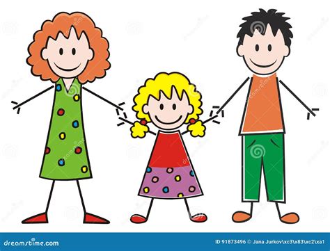 Junge Familie Vater Mutter Sohn Und Tochter Vektor Abbildung My Xxx Hot Girl