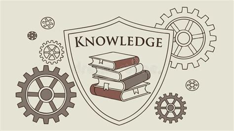 Knowledge Shield With Books Education Security And Learning As Defense Vector Design